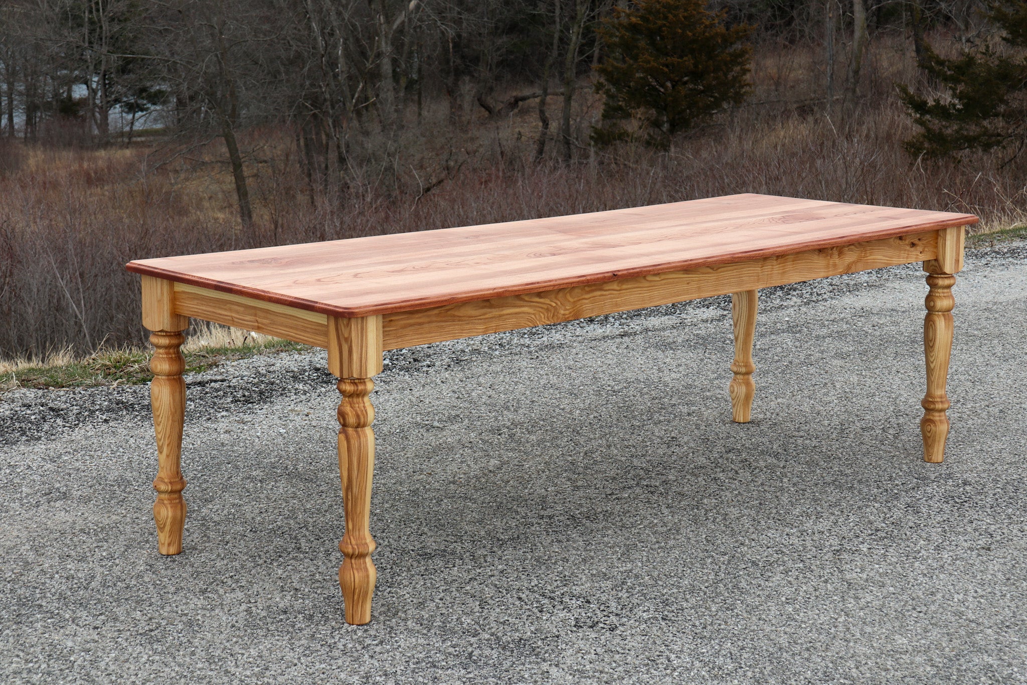 Turned Leg Farmhouse Table Reclaimed Barn Wood Turned Leg Table Made