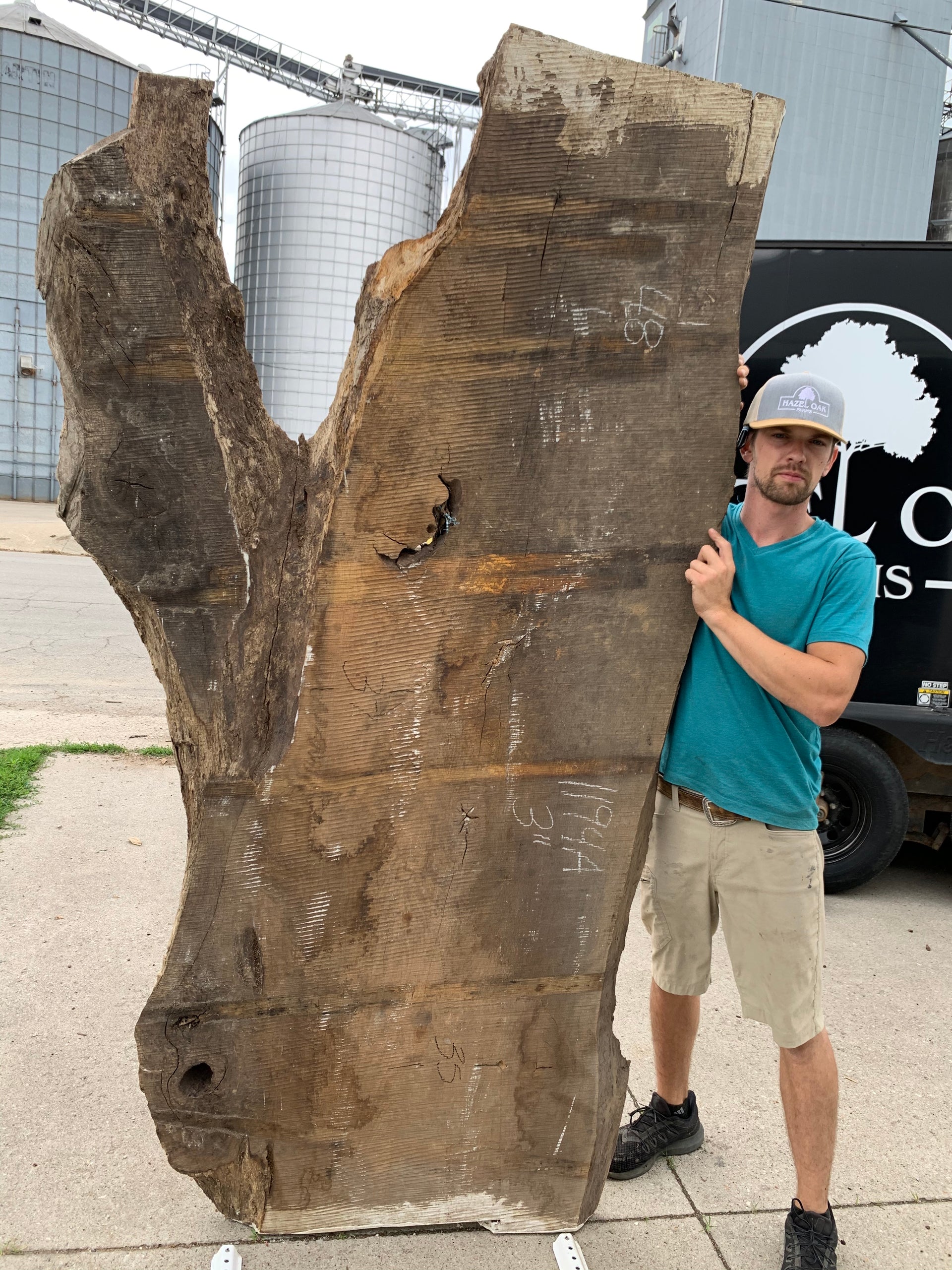 White Oak Lumber Slab #1194 BLUE | Hazel Oak Farms