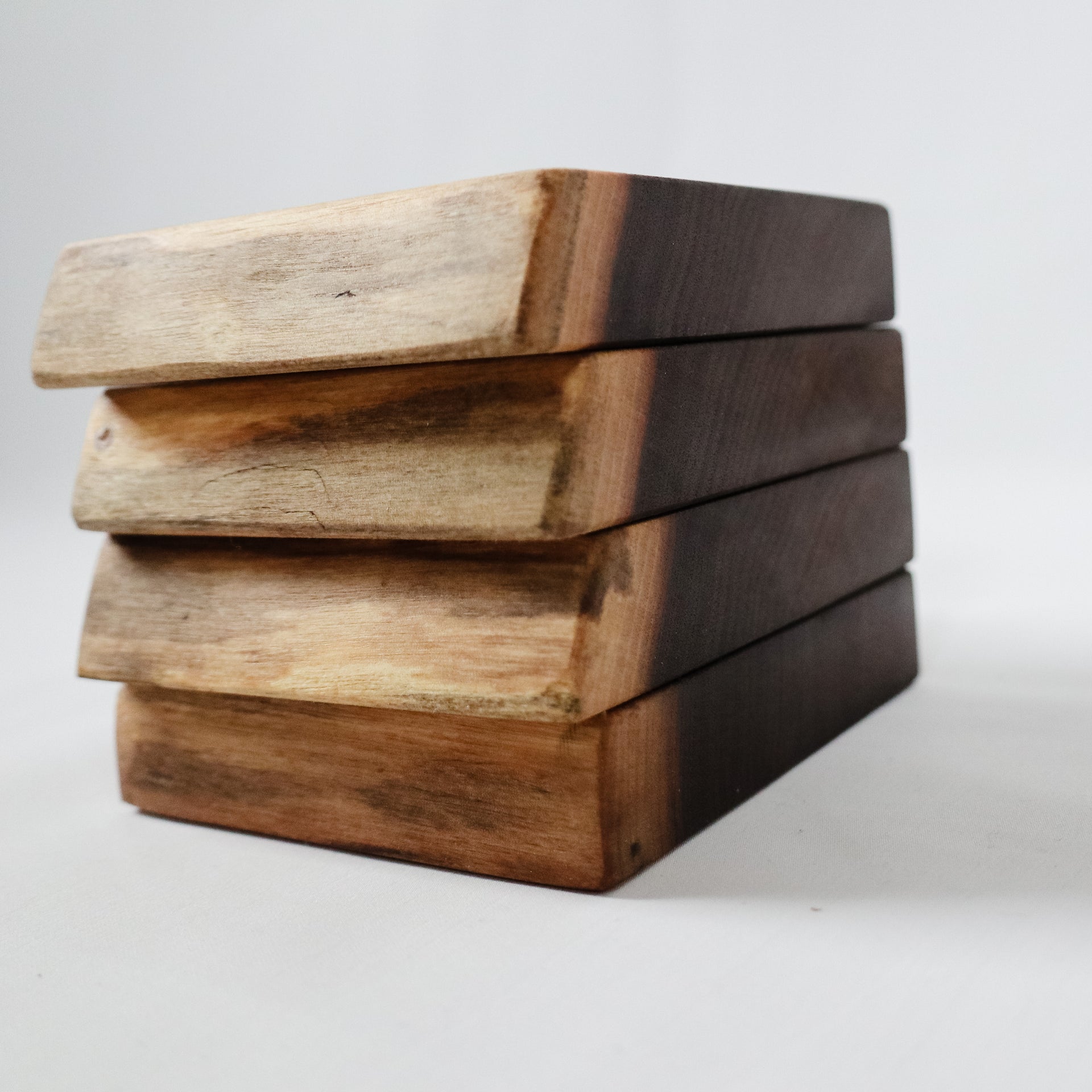 Set of 4 Live Edge Walnut Coasters | Hazel Oak Farms