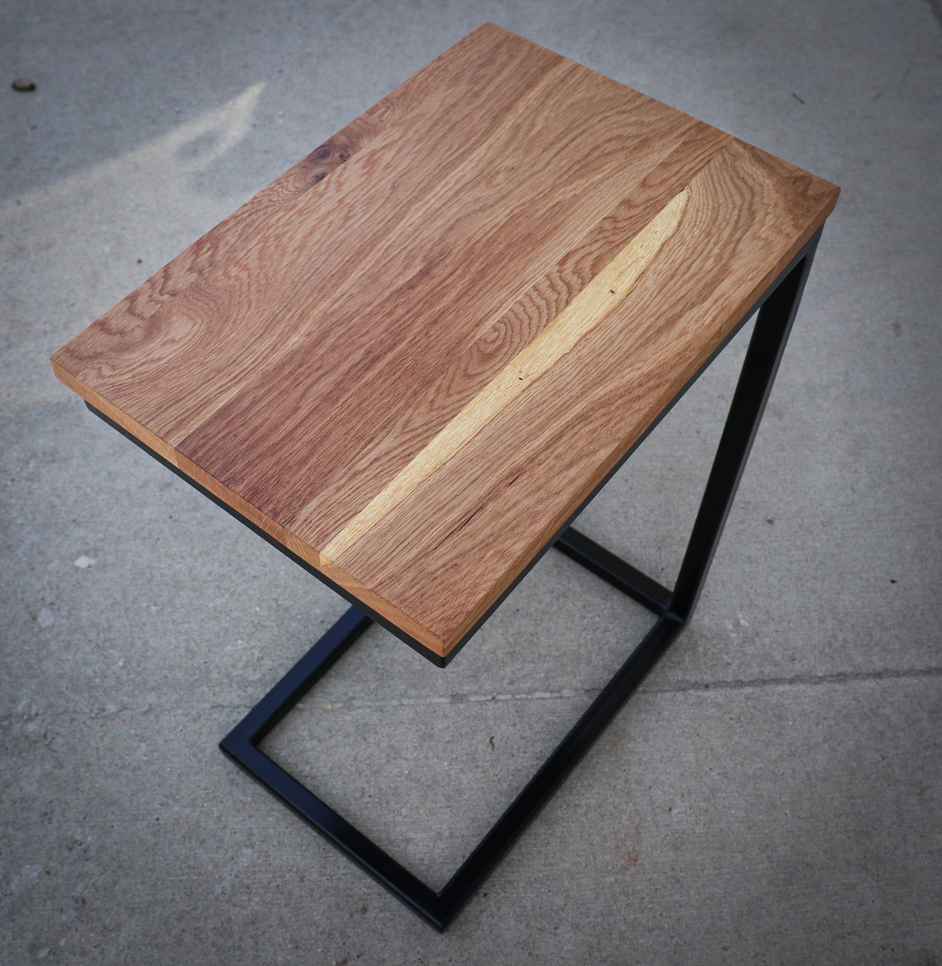 White Oak Modern Side C Table | Hazel Oak Farms