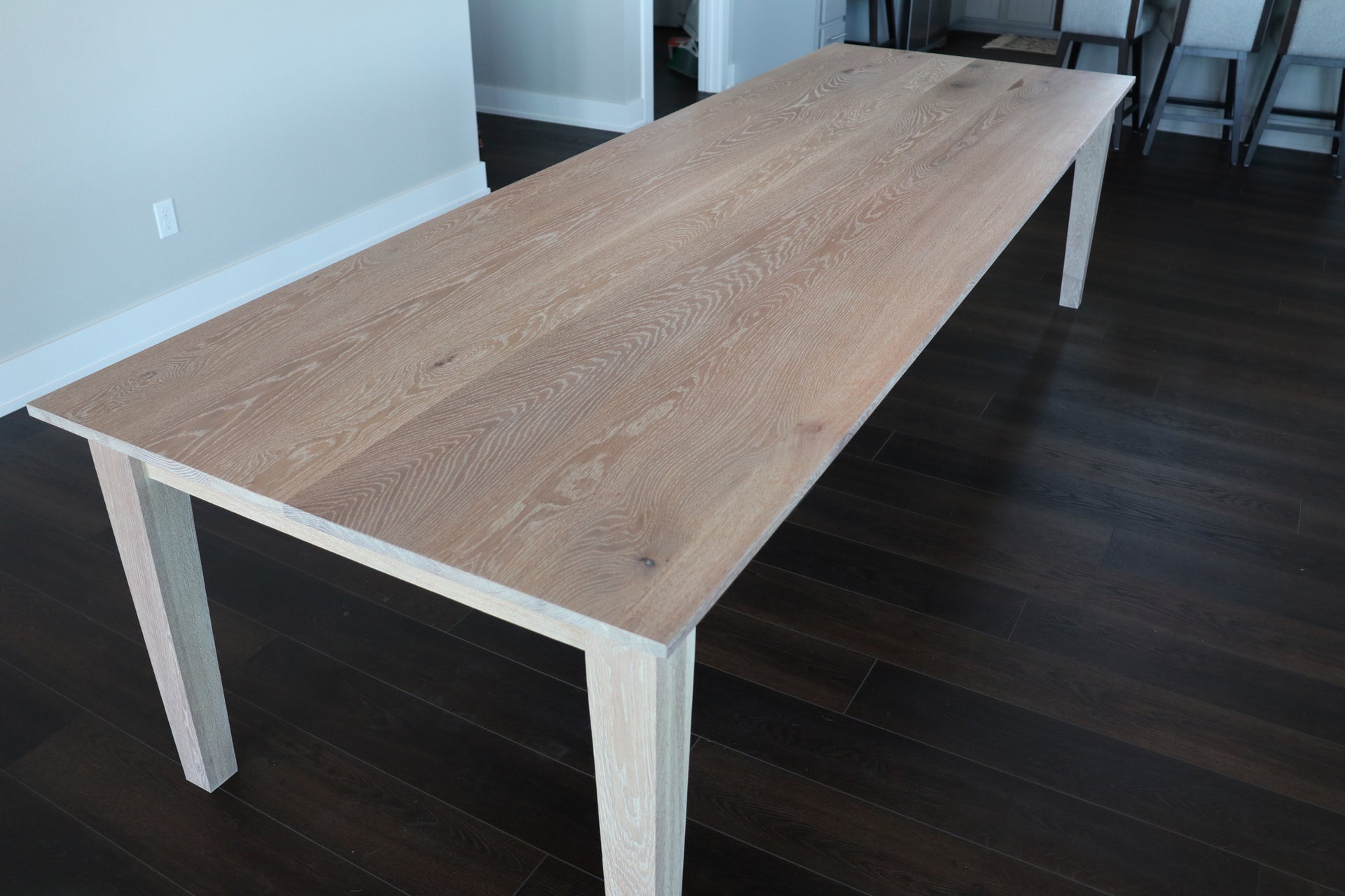 Solid White Oak Shaker Style Dining Table | Hazel Oak Farms