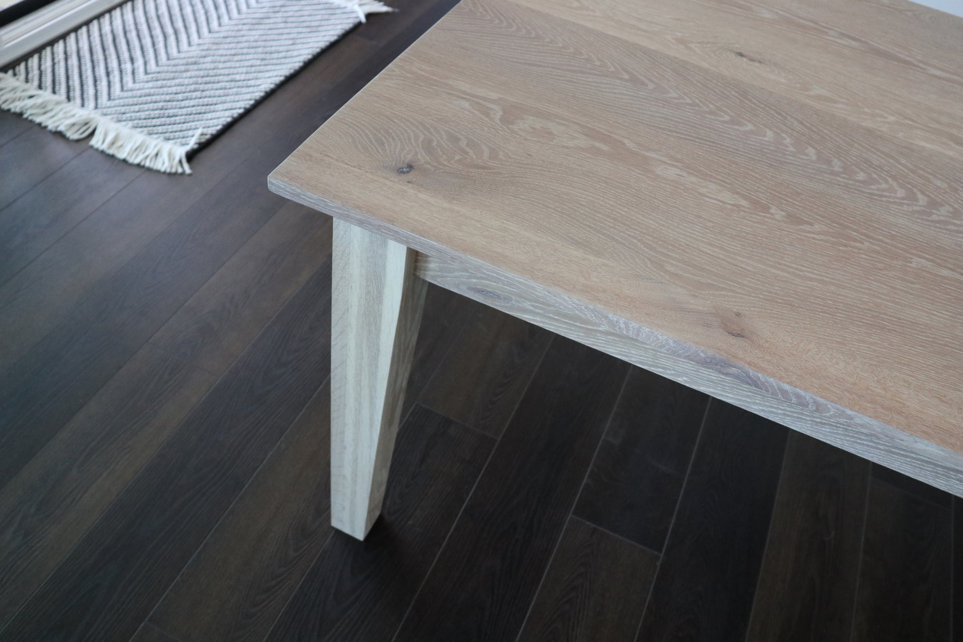 Solid White Oak Shaker Style Dining Table | Hazel Oak Farms