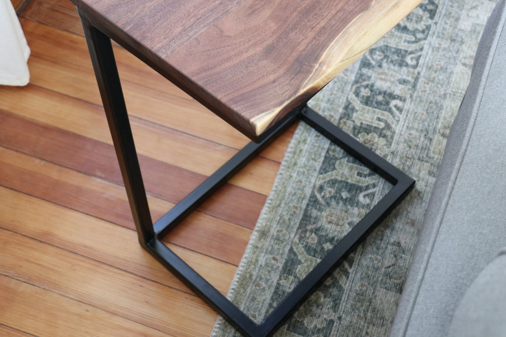 Live Edge Walnut Computer Side Table, sideways orientation | Hazel Oak ...