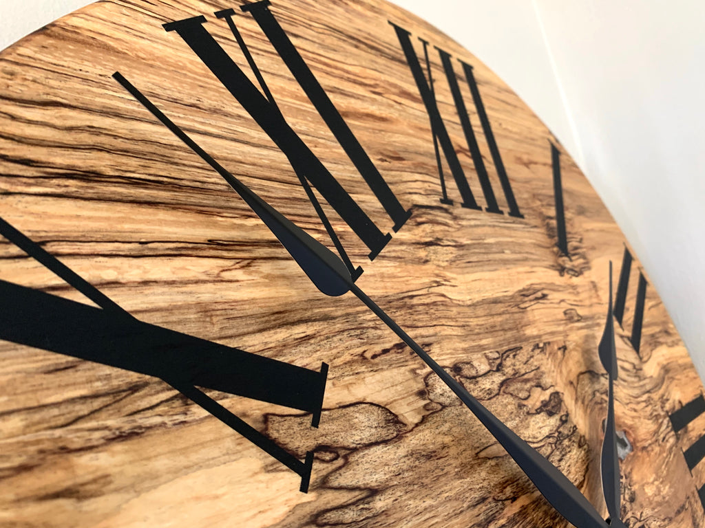 Simple Spalted Maple Wall Clock | Hazel Oak Farms