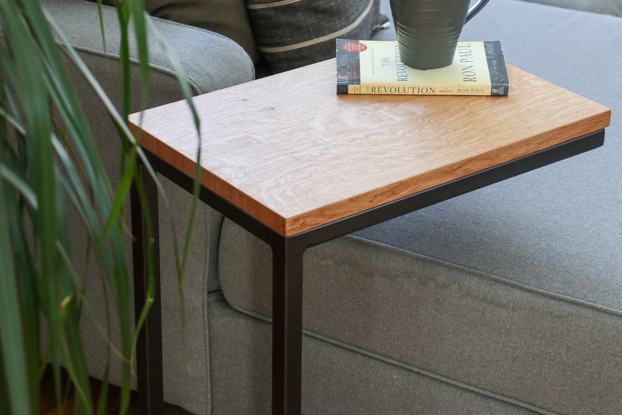 White Oak Modern Side C Table | Hazel Oak Farms