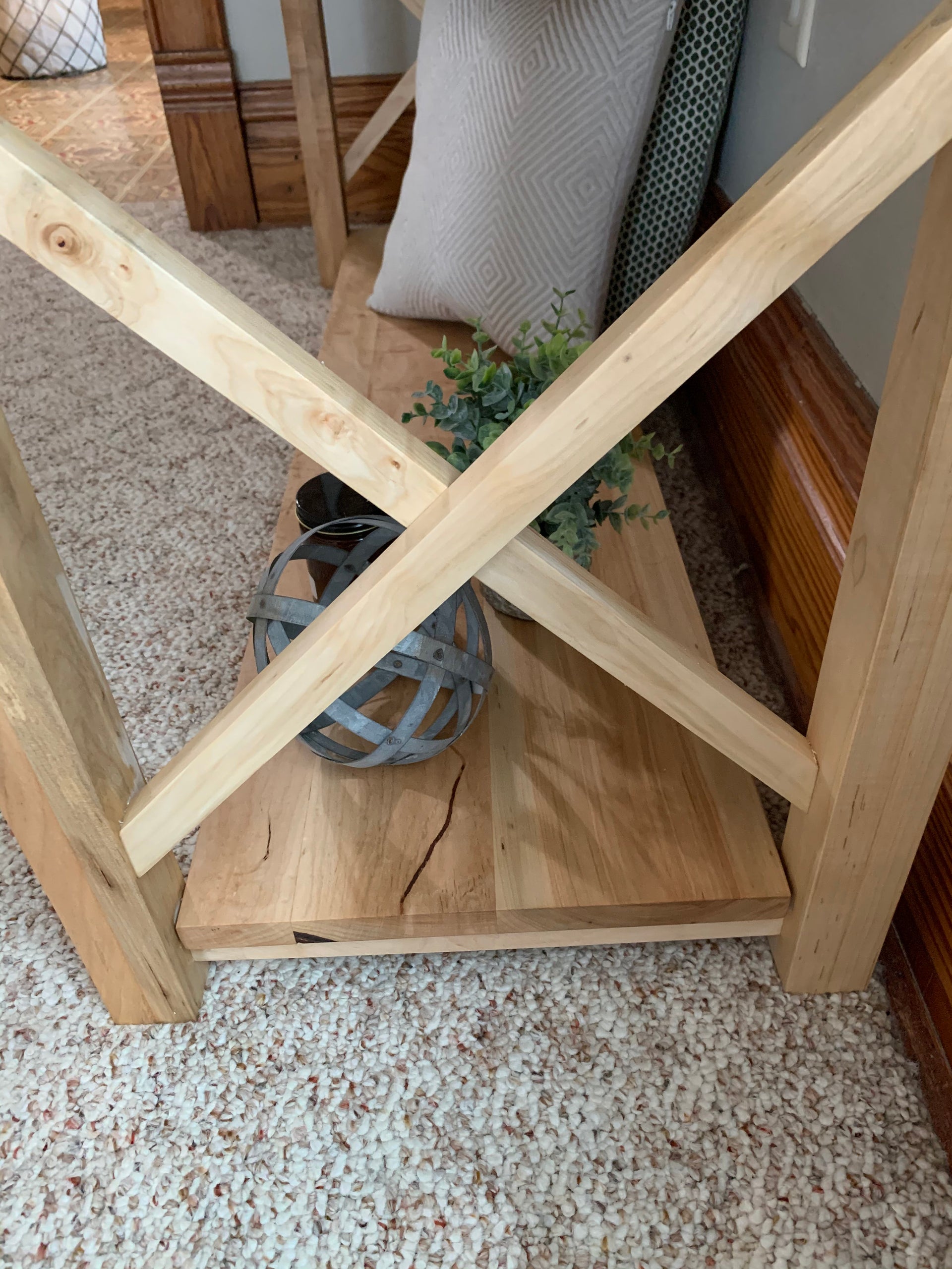 Farmhouse Modern Style Maple Console Entry Table | Hazel Oak Farms